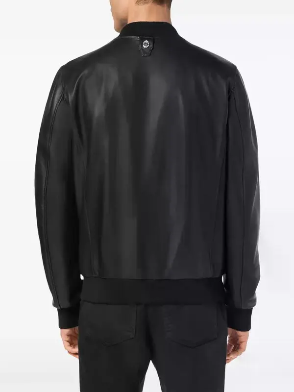 BILLIONAIRE Leather Bomber Jacket