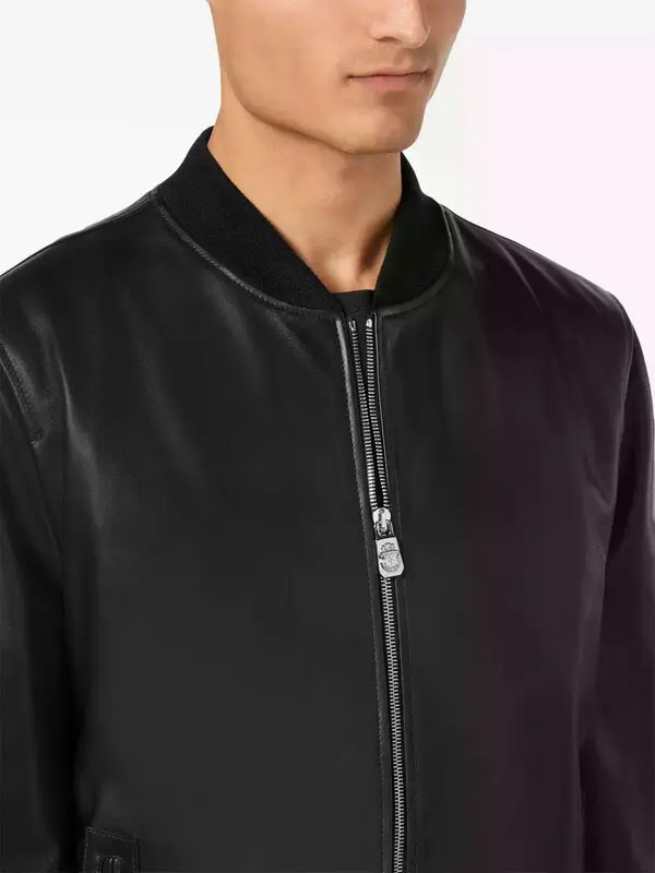 BILLIONAIRE Leather Bomber Jacket