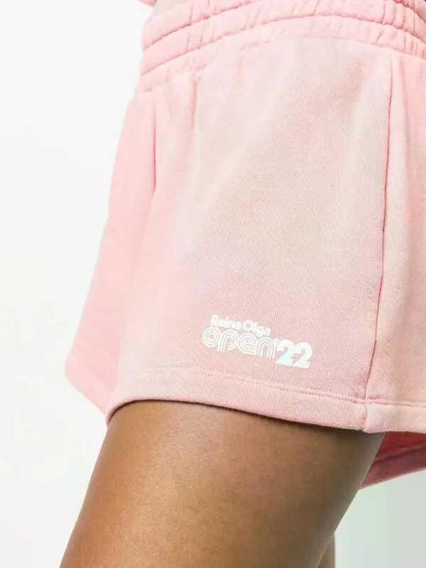 REINA OLGA Logo-print Cotton Jersey Shorts