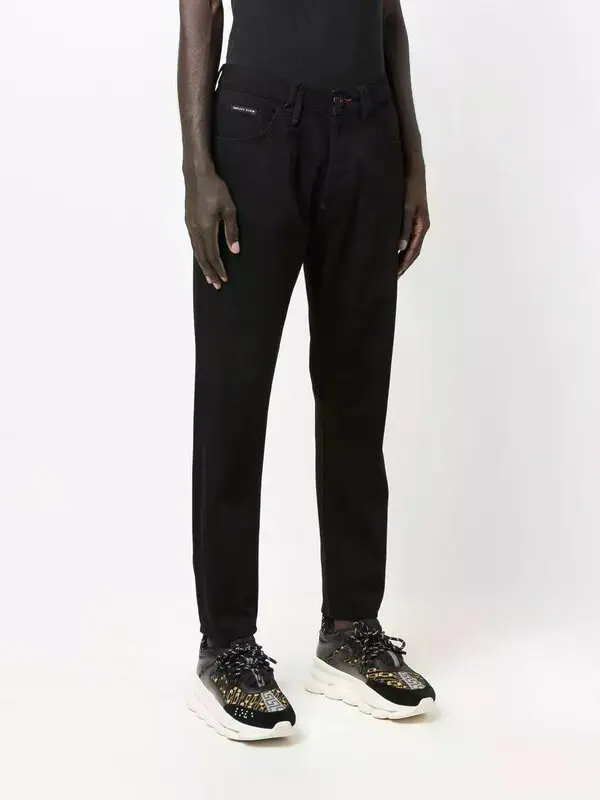 Philipp Plein Logo-patch Detail Trousers - Black