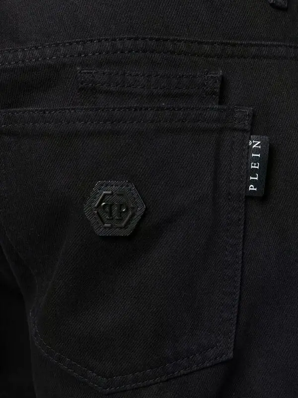 Philipp Plein Logo-patch Detail Trousers - Black
