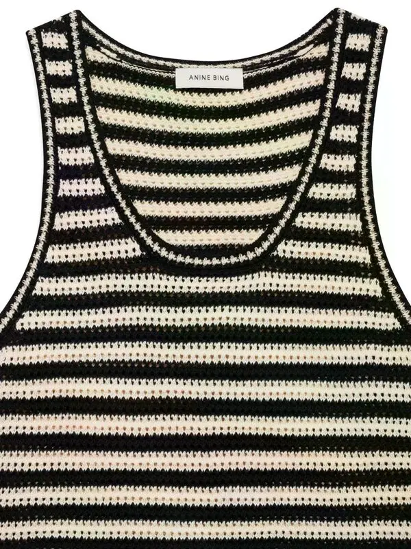 ANINE BING Open-knit Mini Dress