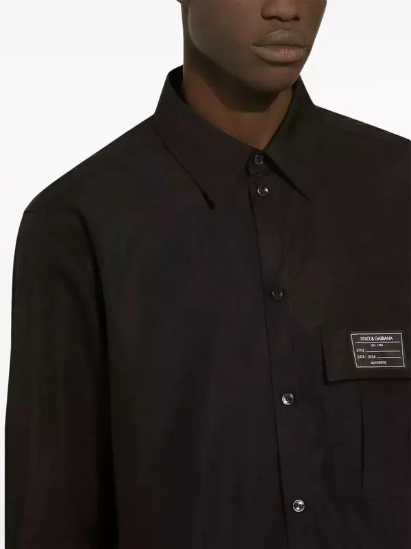 Dolce & Gabbana Logo-patch Cotton Shirt