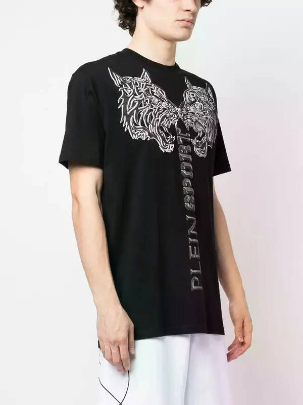 PLEIN SPORT Tiger-print T-shirt