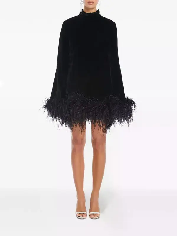 TALLER MARMO Gina Feather-trim Mini Dress