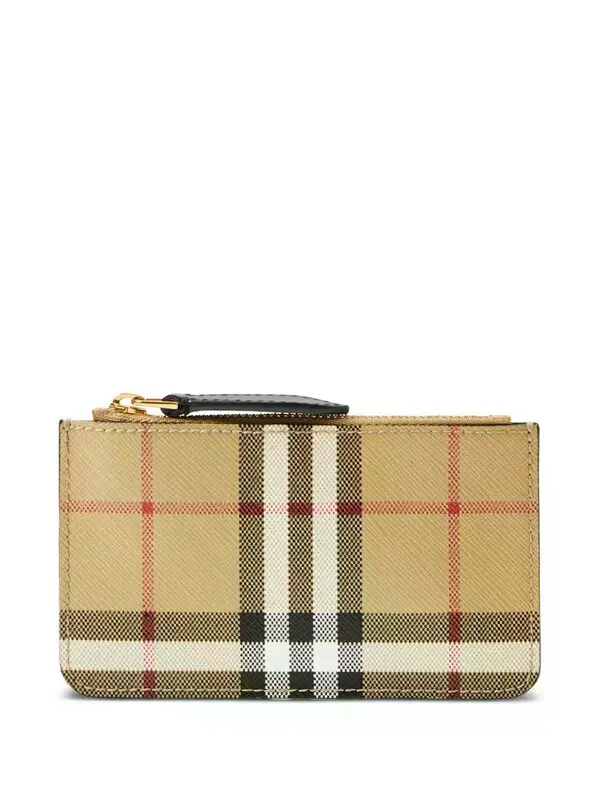 Burberry Vintage Check Zipped Wallet - Neutrals