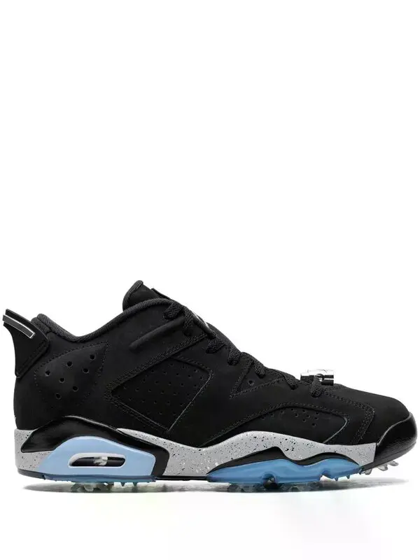 JORDAN Air 6 Metallic Silver Golf Shoes - Black