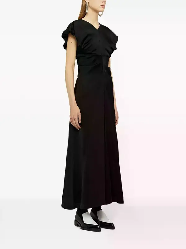 JIL SANDER Satin Gown With Draped Detailing