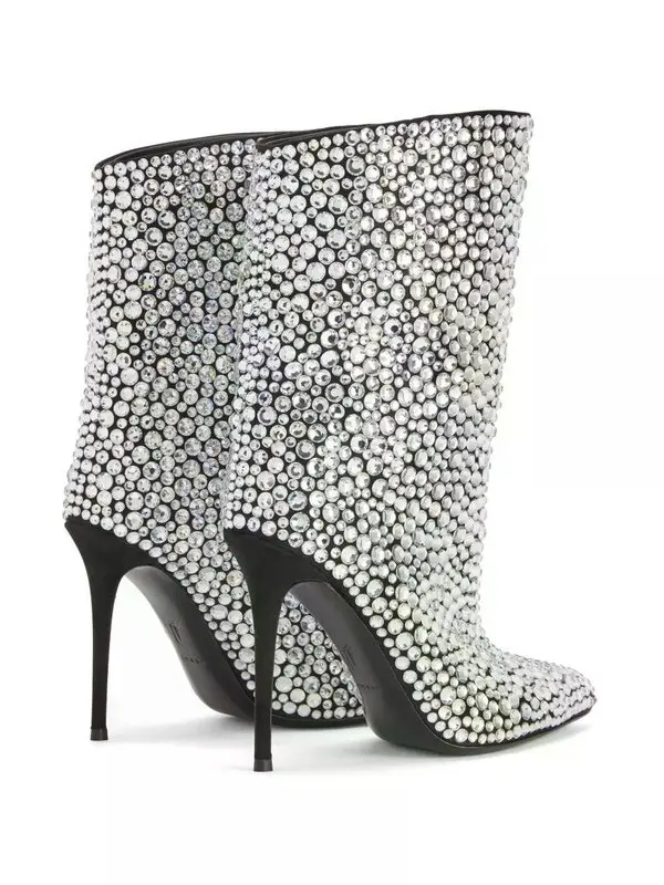 GIUSEPPE ZANOTTI Merissa Sparkle 105mm Boots - Silver