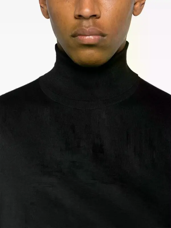 Kiton Fine-knit Roll-neck Jumper - Black