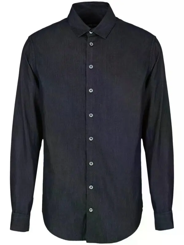 Giorgio Armani Slub-effect Cotton Shirt