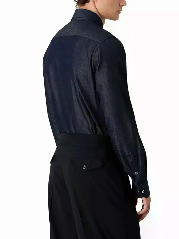 Giorgio Armani Slub-effect Cotton Shirt