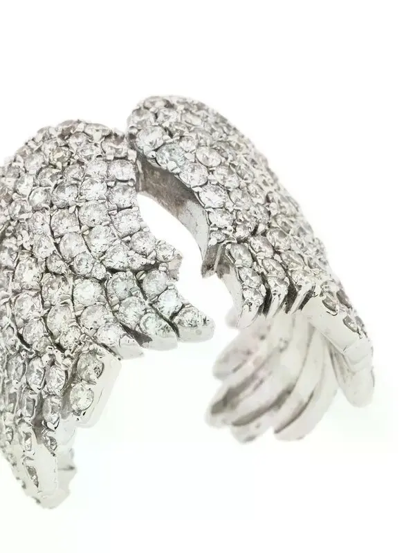 MONAN 18kt White Gold And Diamond Wing Cocktail Ring