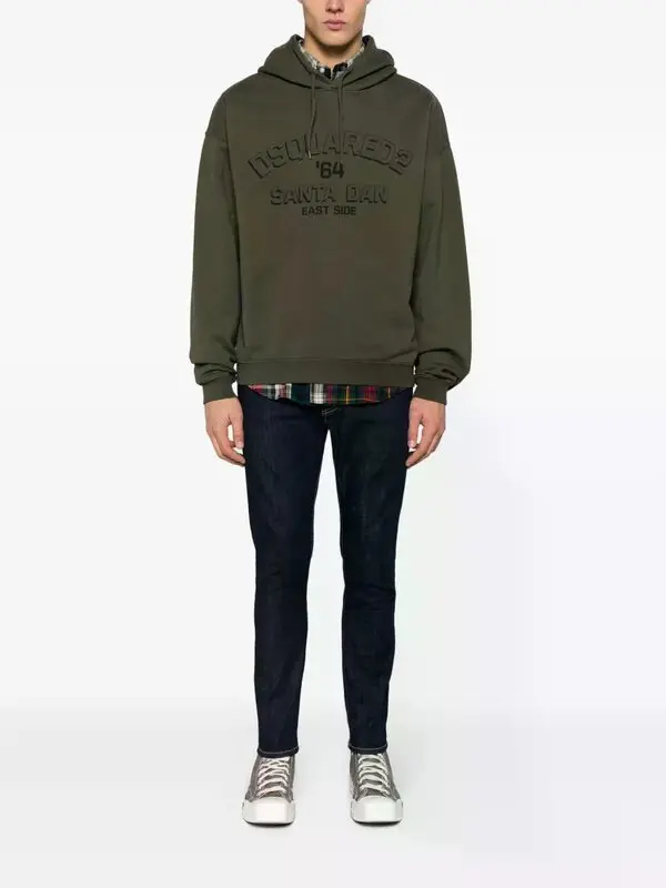 Dsquared2 Logo-embossed Cotton Hoodie