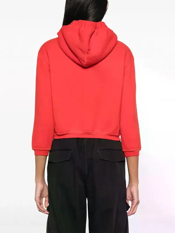 Alexander Wang Glitter Logo-print Cotton Hoodie