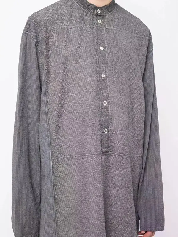 NICOLAS ANDREAS TARALIS Band-collar Cotton Shirt