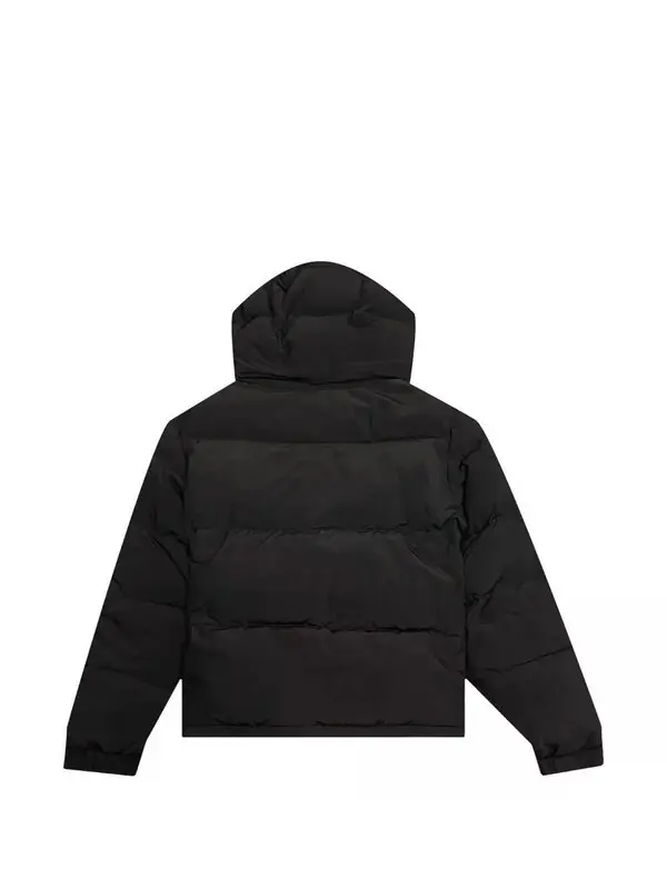 Off-White Puffer Coat With Logo Patch