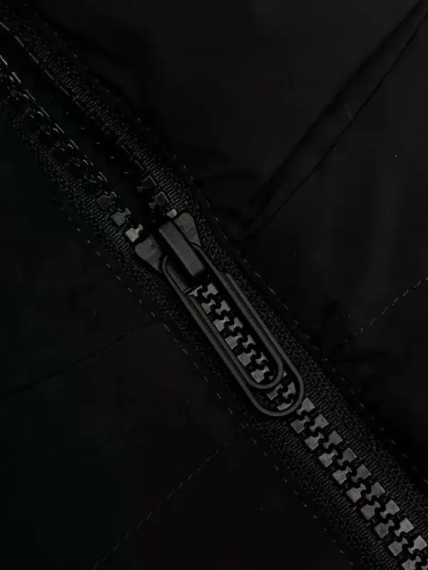 Off-White Puffer Coat With Logo Patch