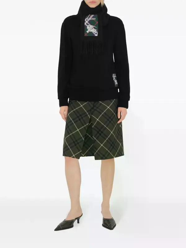 Burberry Check-label Cashmere Scarf