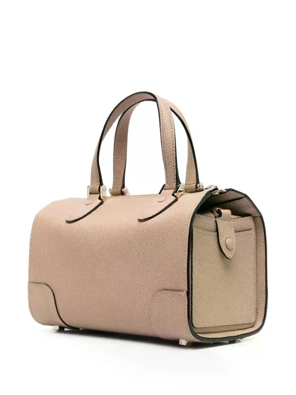 VALEXTRA Grained-texture Leather Tote Bag
