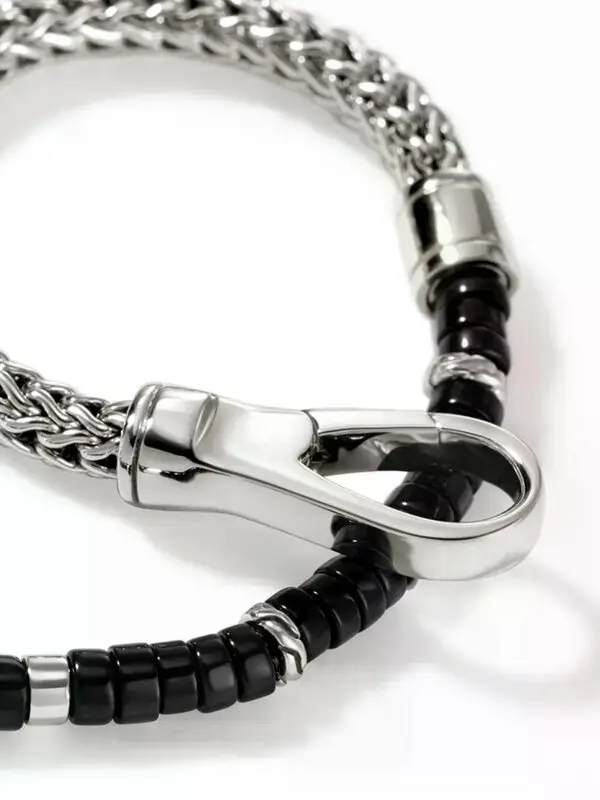 John Hardy Sterling Black Onyx Heishi Bracelet