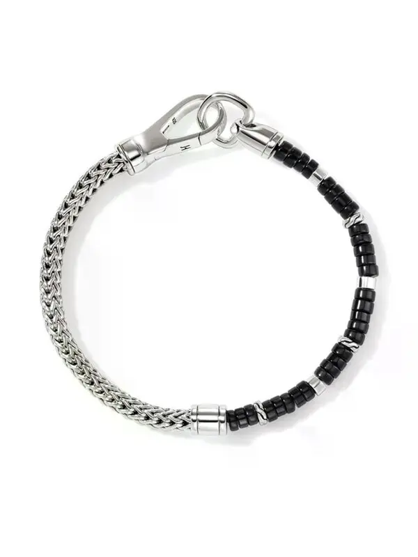 John Hardy Sterling Black Onyx Heishi Bracelet