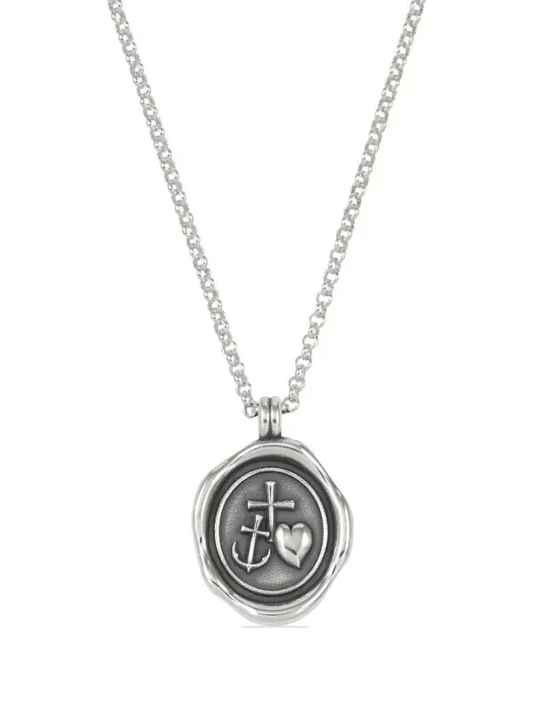 DOWER & HALL Hope Medallion Sterling- Necklace - Silver