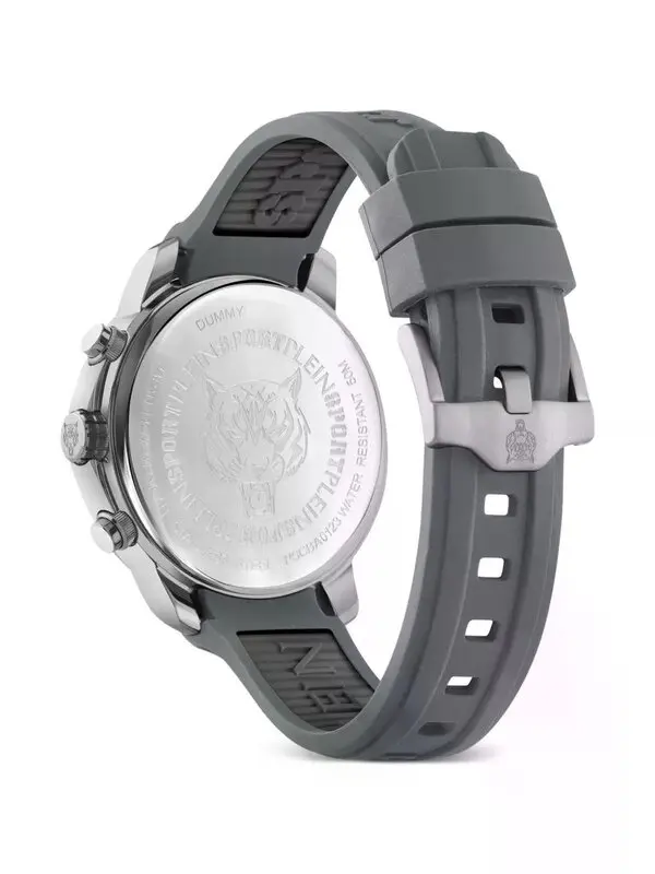 PLEIN SPORT 43mm Chronograph Watch With Rubber Strap