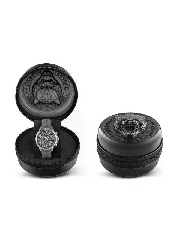 PLEIN SPORT 43mm Chronograph Watch With Rubber Strap