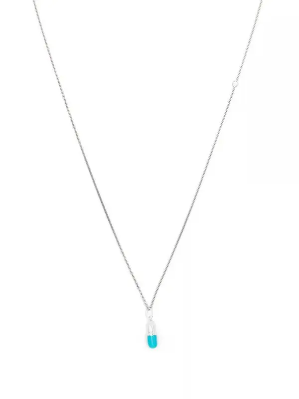 TRUE ROCKS Pill Pendant Necklace - Silver