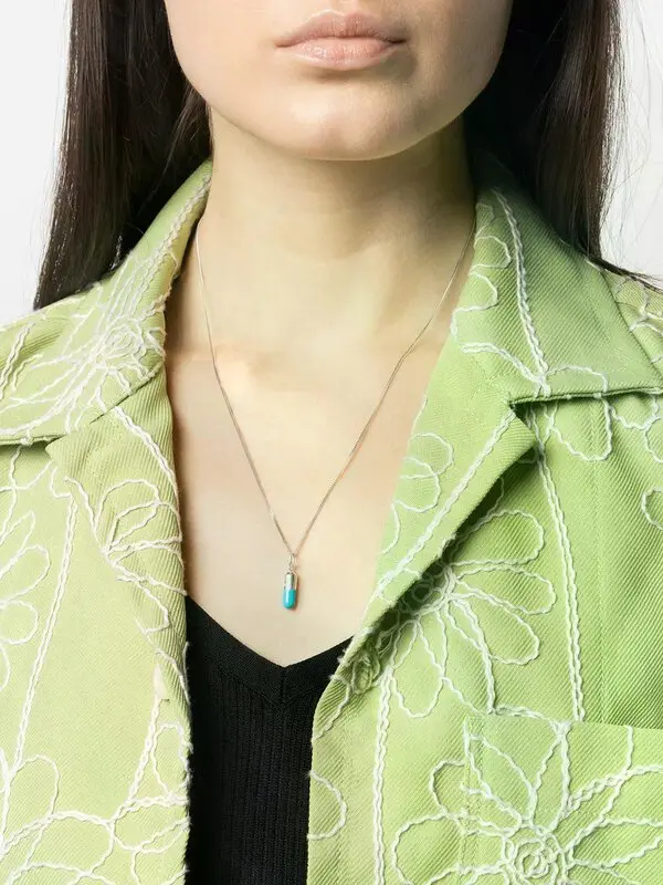 TRUE ROCKS Pill Pendant Necklace - Silver