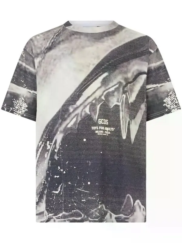 Gcds Morso Oversized T-shirt - Grey