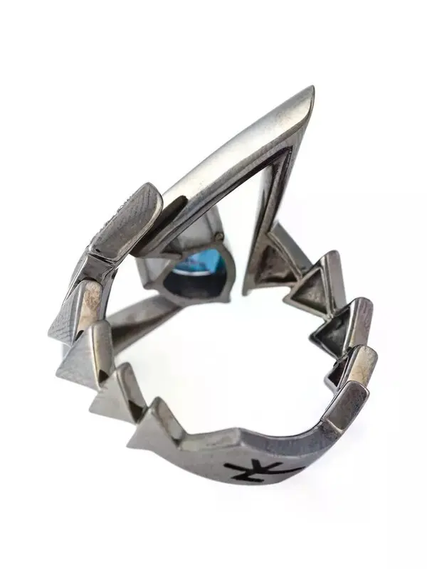 Nikos Koulis Geometric Sapphire And Diamond Ring