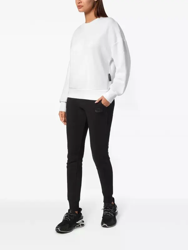 PLEIN SPORT Cotton Blend Jogging Sweatshirt - White