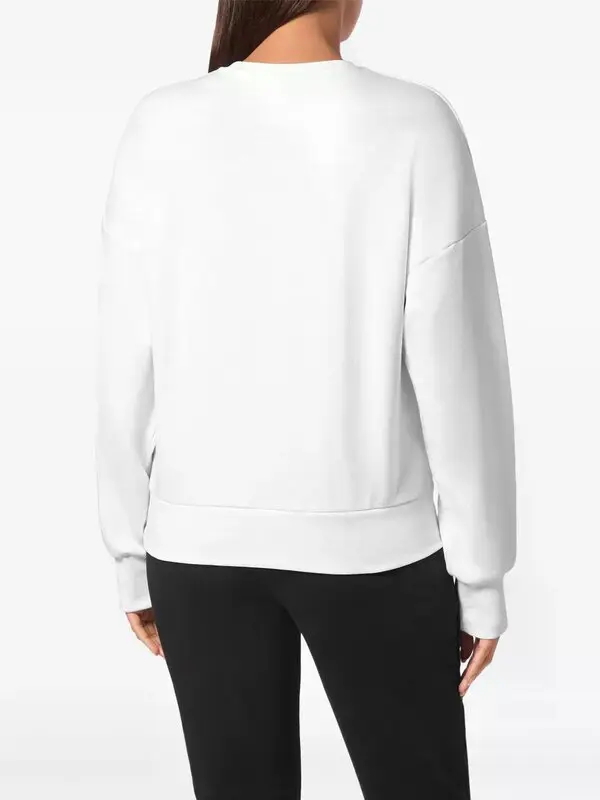 PLEIN SPORT Cotton Blend Jogging Sweatshirt - White