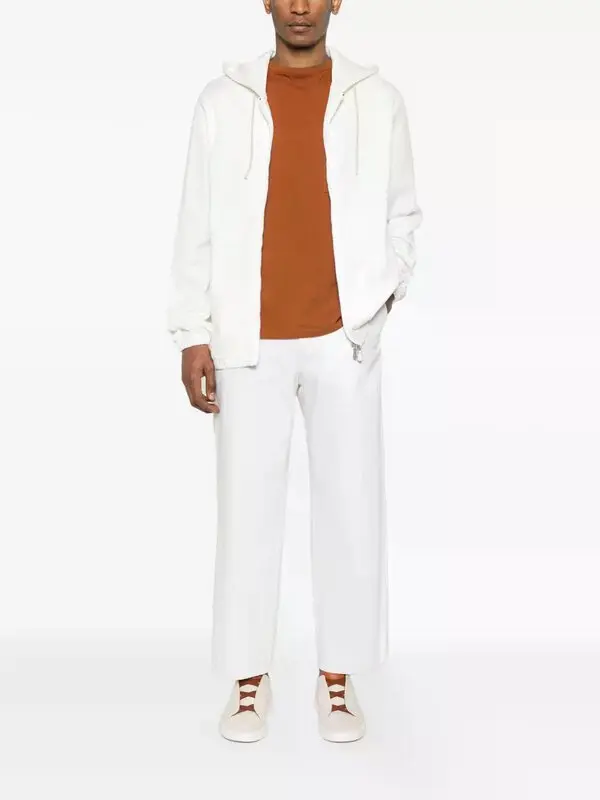 Eleventy Zip-up Hoodie - White