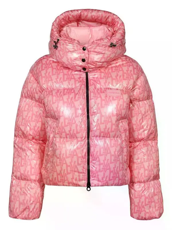 Duvetica Monogram-print Padded Jacket - Pink