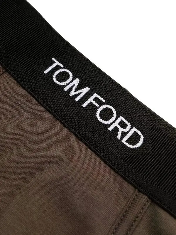 TOM FORD Logo-waist Boxer Briefs - Brown
