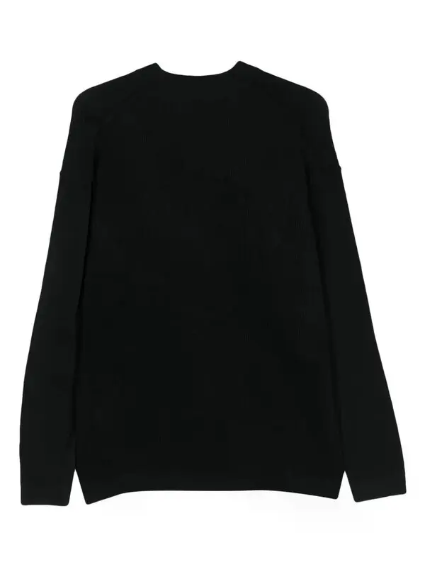 Comme Des Garçons Logo Embroidered Cotton Jumper