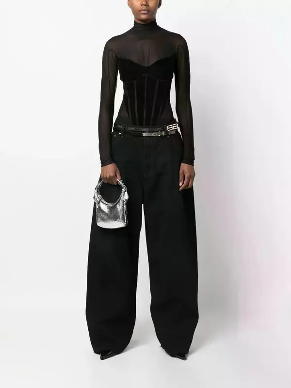 By Far Cosmo Metallic Top-handle Bag