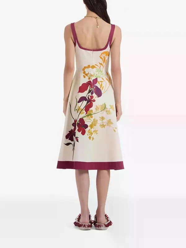 La DoubleJ Sophia Midi Dress In Floral Print