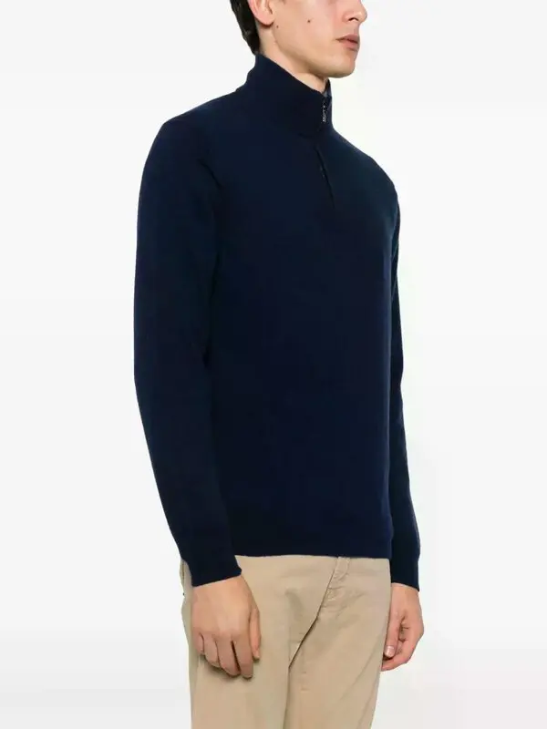 CRUCIANI Half-zip Cashmere Jumper