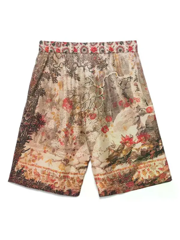PIERRE-LOUIS MASCIA Printed Silk Shorts