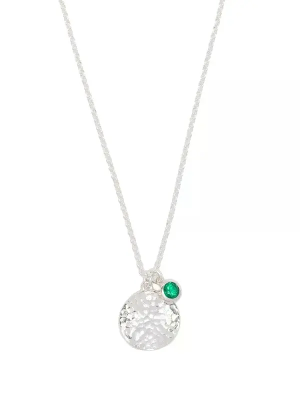 DOWER & HALL Sterling Garnet Pendant Necklace
