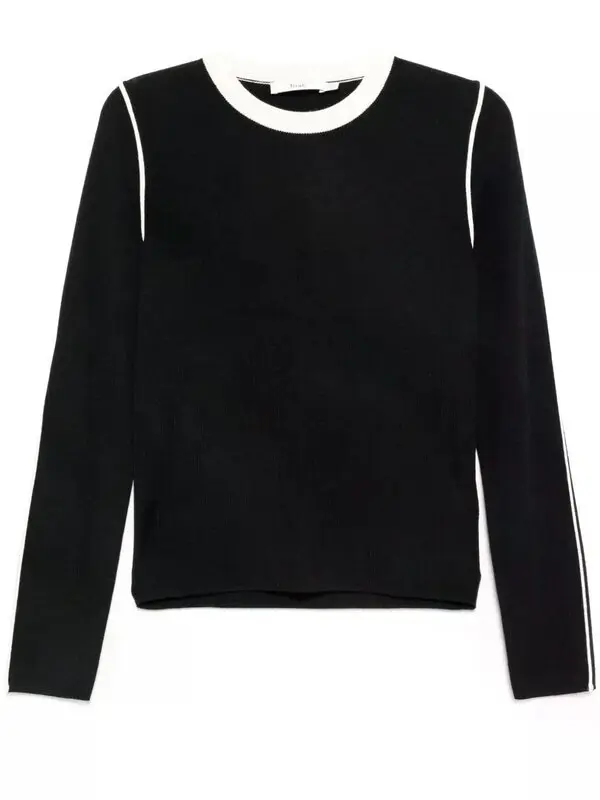 B+AB Contrast Trim Knit Sweatshirt