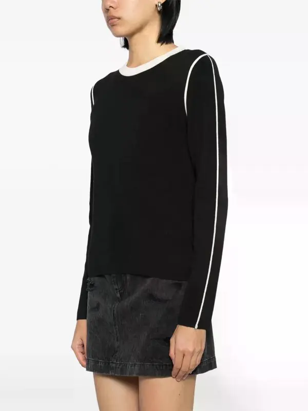 B+AB Contrast Trim Knit Sweatshirt