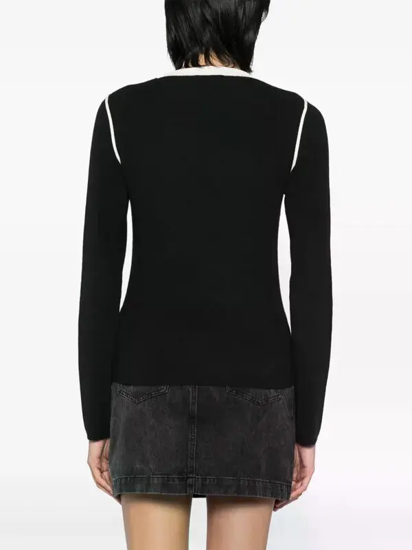 B+AB Contrast Trim Knit Sweatshirt