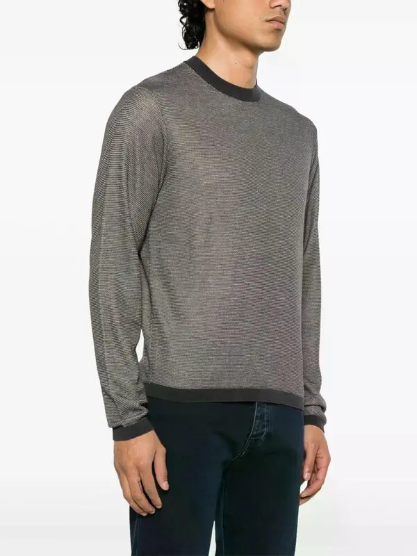 Emporio Armani Textured Crew Neck Sweater