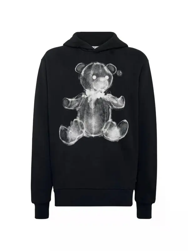 Philipp Plein Teddy-print Cotton Hoodie