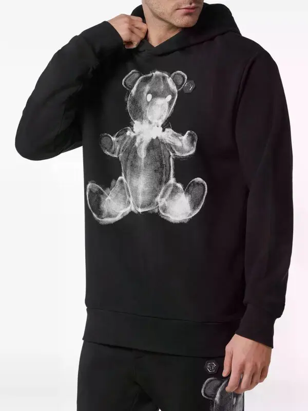 Philipp Plein Teddy-print Cotton Hoodie